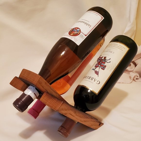 Accents | Beautiful Handcrafted Floating Wine Bottle Holder Perfect ...